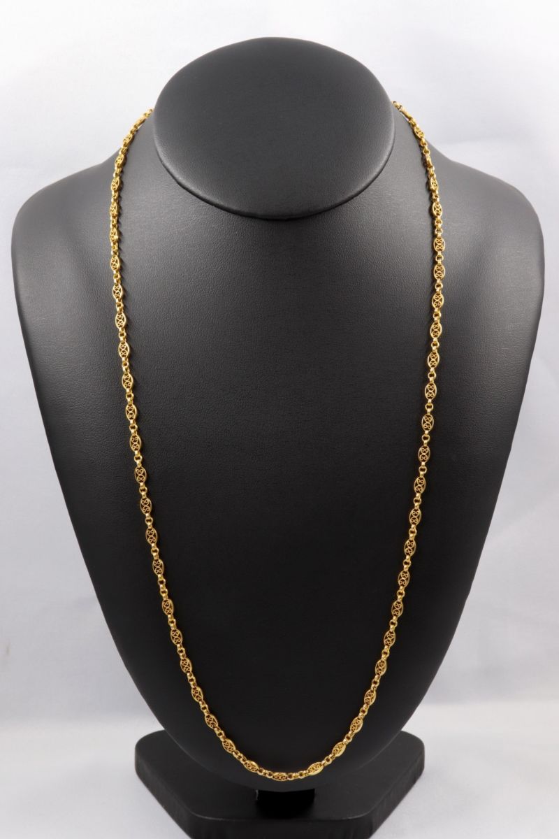 Sautoir maille filigrane fin XIXe - Antikhor